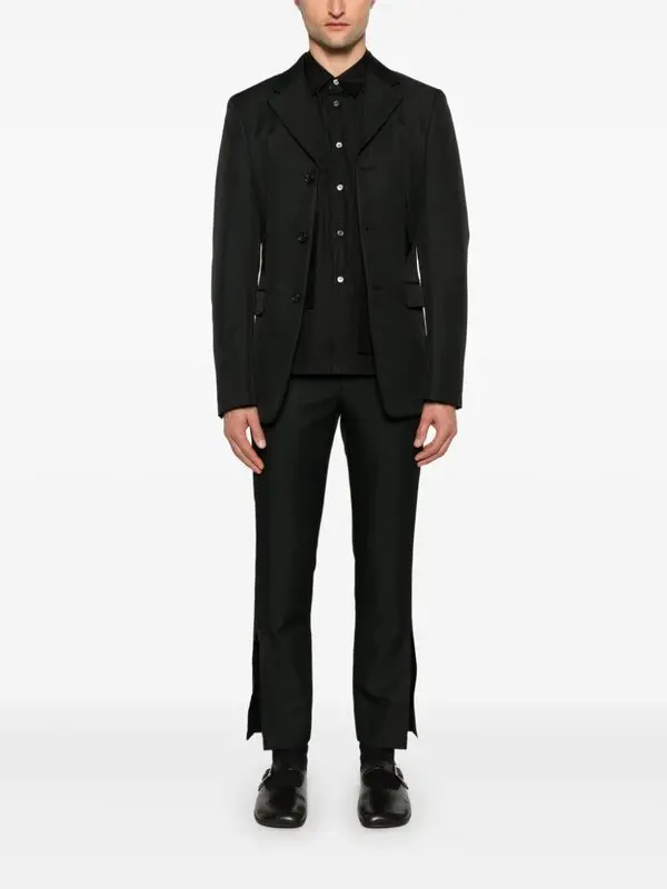 BLACK COMME DES GARÇONS Draped-detail Shirt