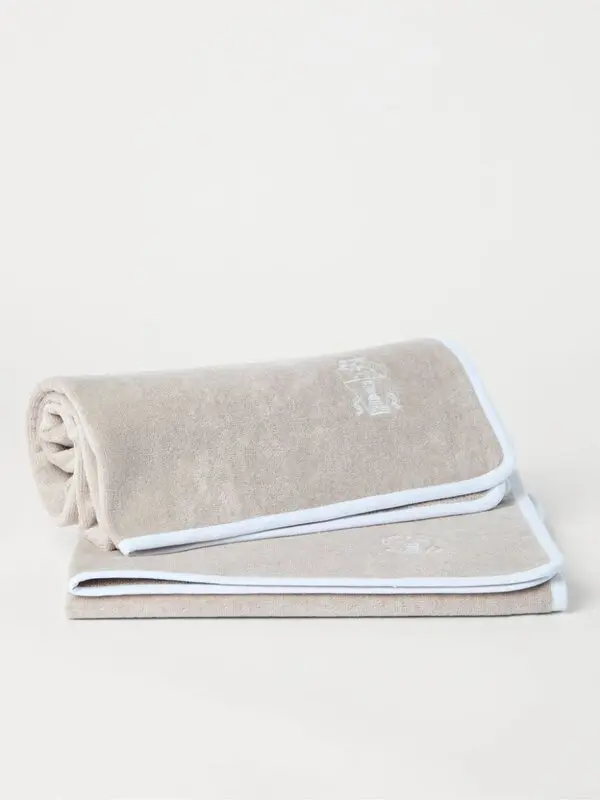 Brunello Cucinelli Logo-embroidered Towel - Neutrals