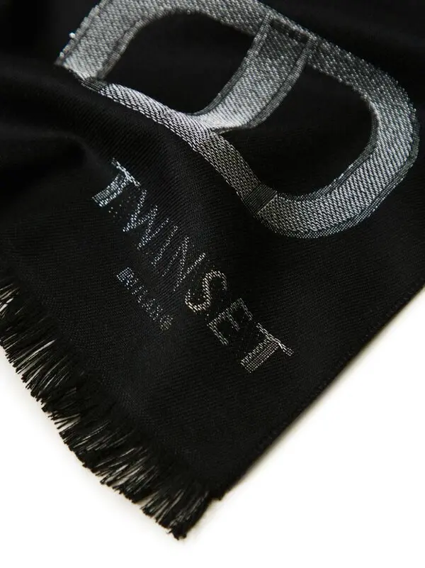 TWINSET Logo-print Scarf - Black
