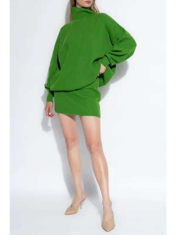 Sportmax Ribbed-knit Mini Skirt - Green