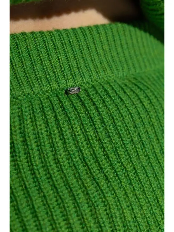 Sportmax Ribbed-knit Mini Skirt - Green
