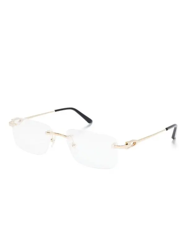 Cartier Rectangle-frame Glasses - Gold