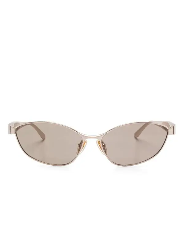 Balenciaga Oval-frame Sunglasses - Gold