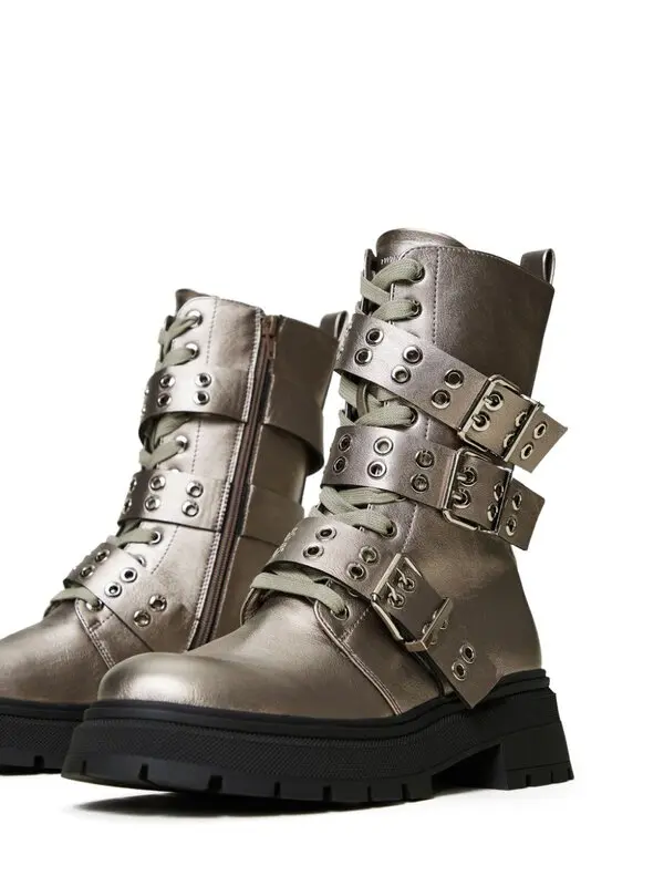 TWINSET 50mm Laminated Strap Boots
