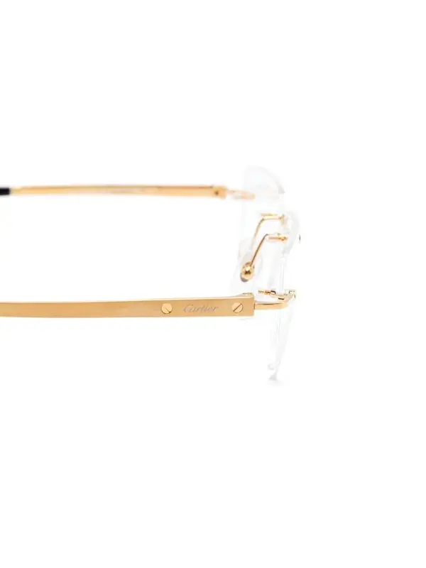 Cartier Rectangle-frame Glasses - Gold