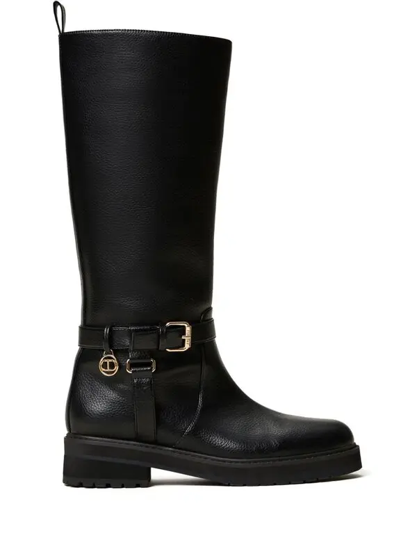TWINSET 40mm Leather Tall Boots