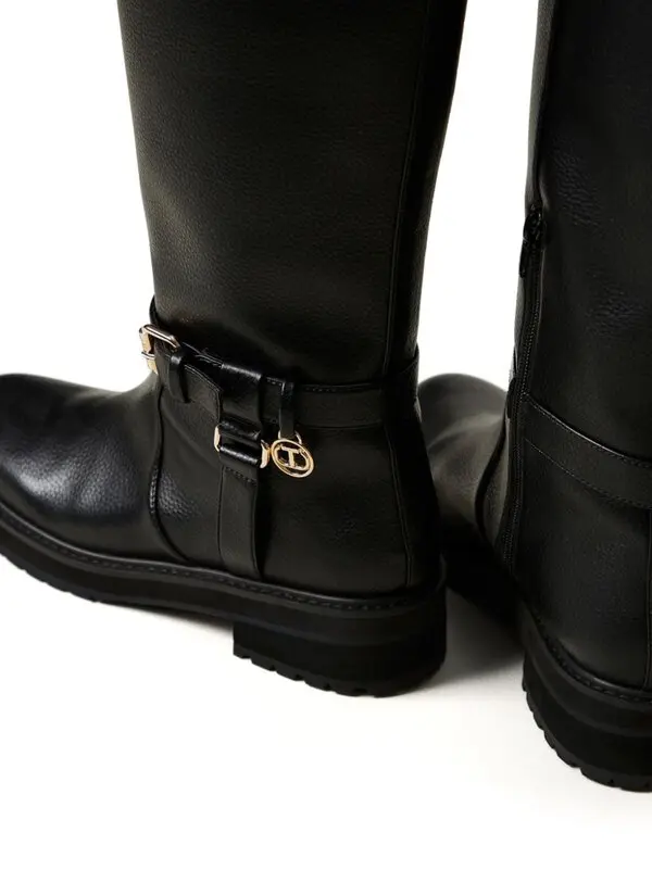 TWINSET 40mm Leather Tall Boots