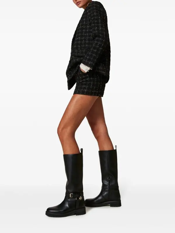 TWINSET 40mm Leather Tall Boots