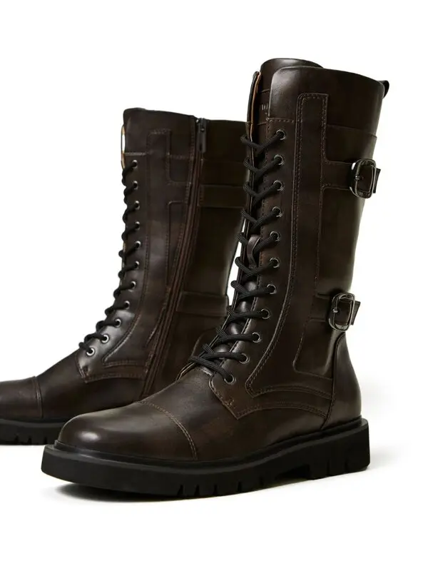 TWINSET Strap-embellished Combat Boots
