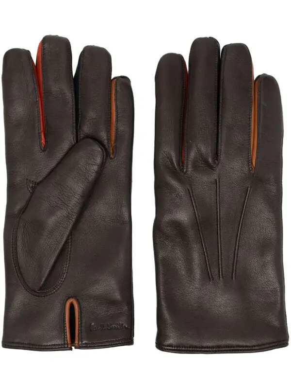 Paul Smith Leather Gloves - Brown