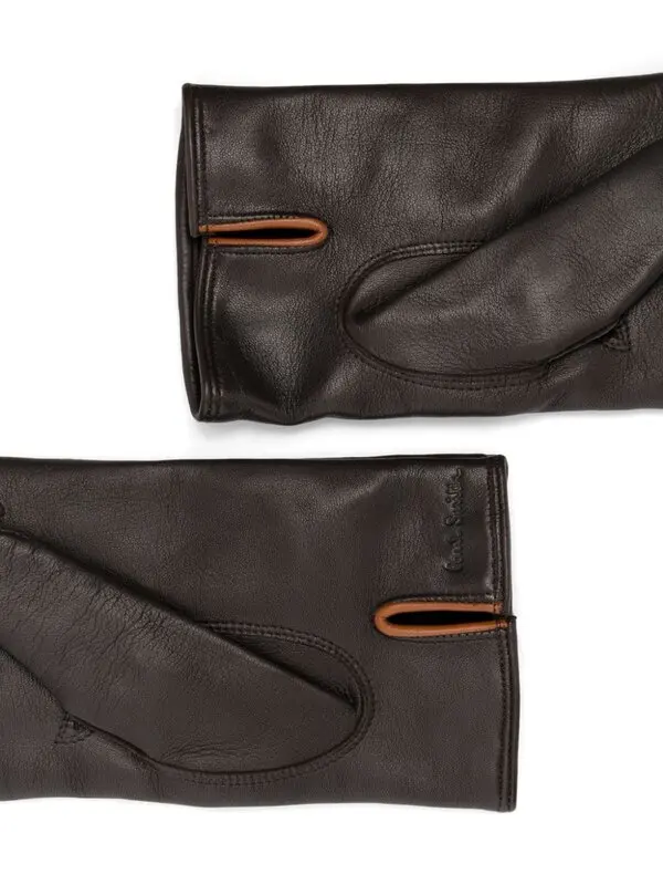 Paul Smith Leather Gloves - Brown
