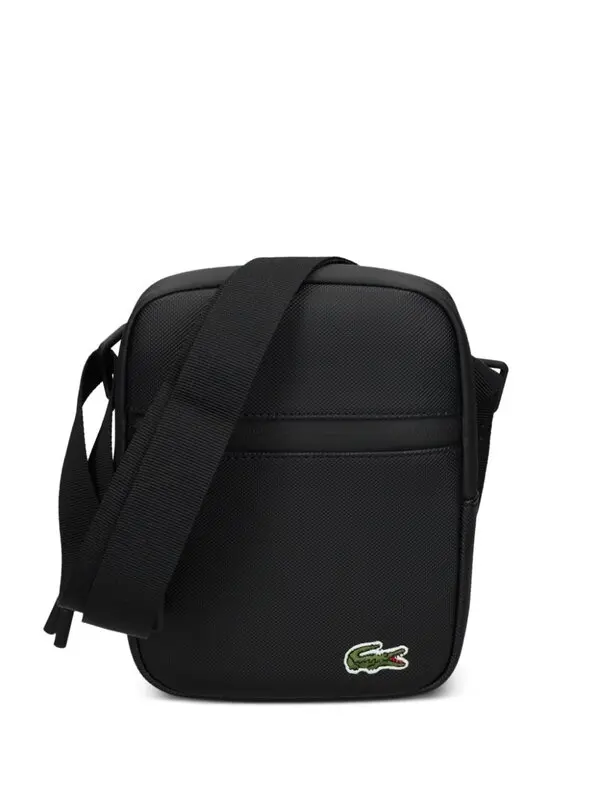 Lacoste Logo-appliqué Messenger Bag - Black