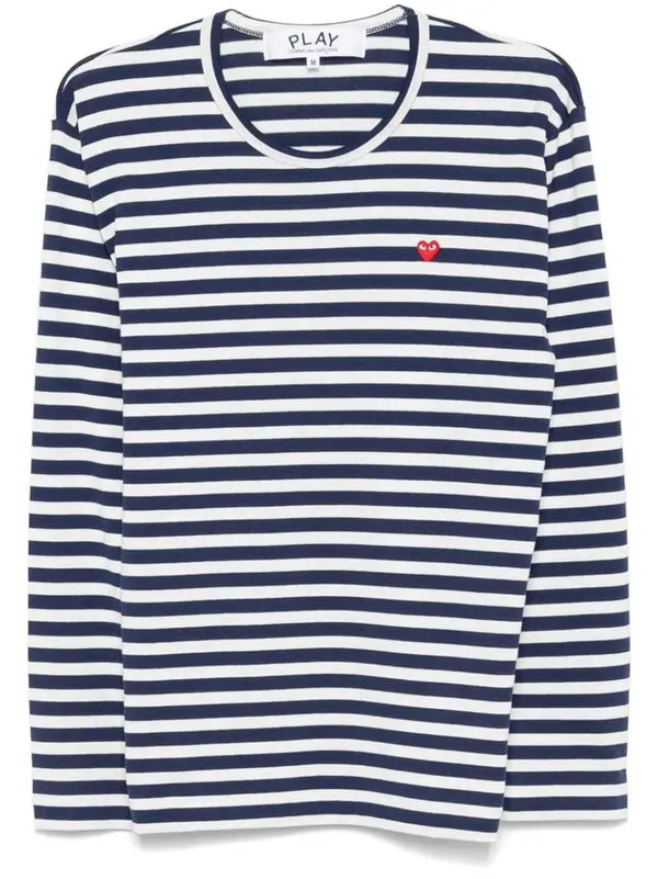 Play Comme Des Garcon Heart-patch T-shirt - White