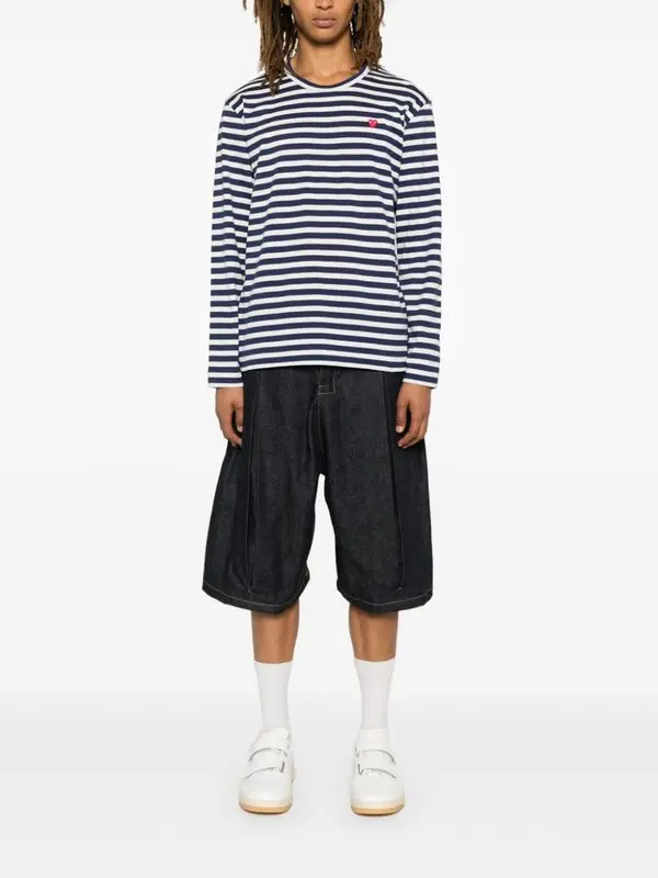 Play Comme Des Garcon Heart-patch T-shirt - White