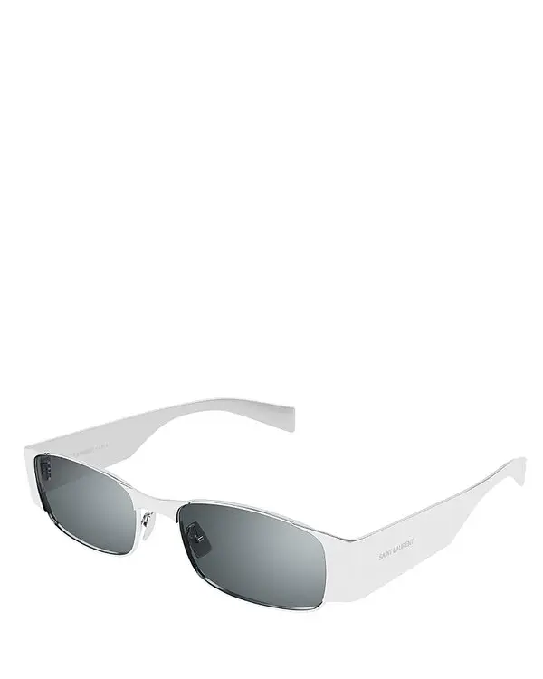 Saint Laurent Sl 738 Rectangular Sunglasses - Silver