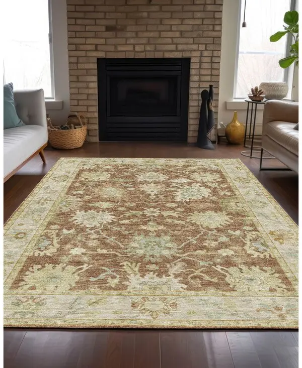 DALYN RUG COMPANY Dalyn Luxury Washable Hatay Hy2 Area Rug, 10' X 14 - Paprika