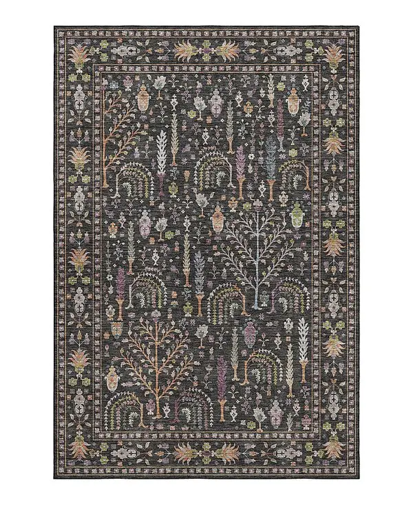 DALYN RUG COMPANY Dalyn Luxury Washable Hatay Hy5 Area Rug, 9' X 12 - Black