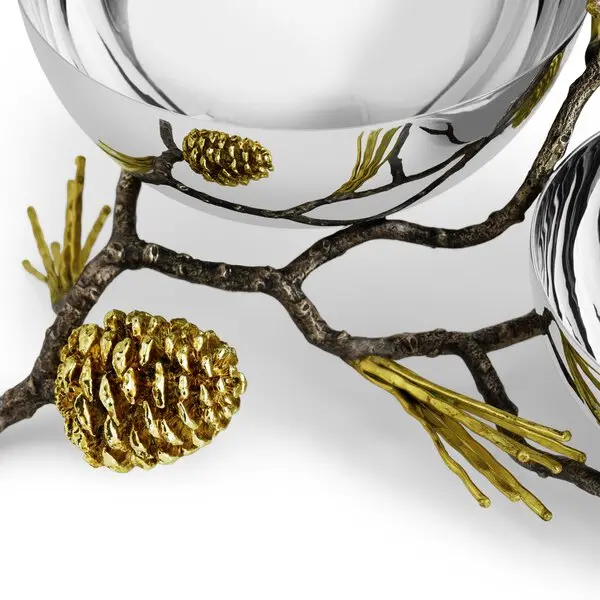 Michael Aram Pine Cone Double Bowl