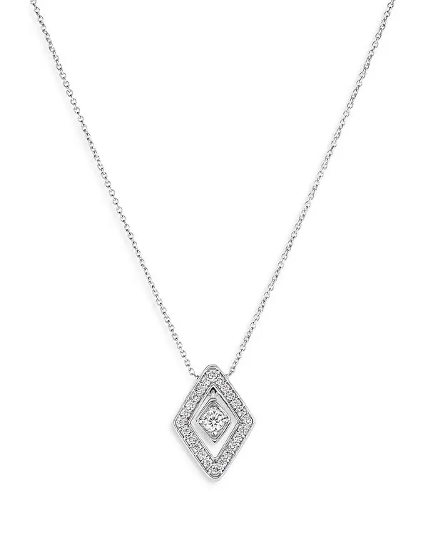 Roberto Coin 18k Gold Diamante Diamond Pendant Necklace - White
