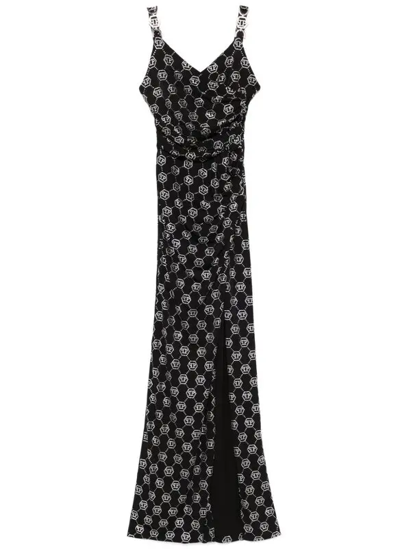Philipp Plein Logo-appliqué Maxi Dress