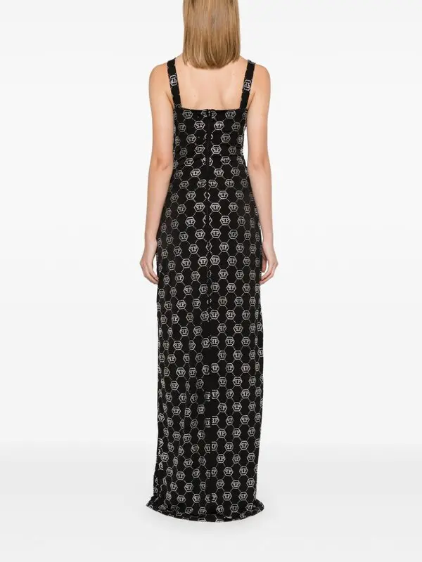 Philipp Plein Logo-appliqué Maxi Dress