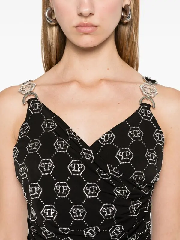Philipp Plein Logo-appliqué Maxi Dress