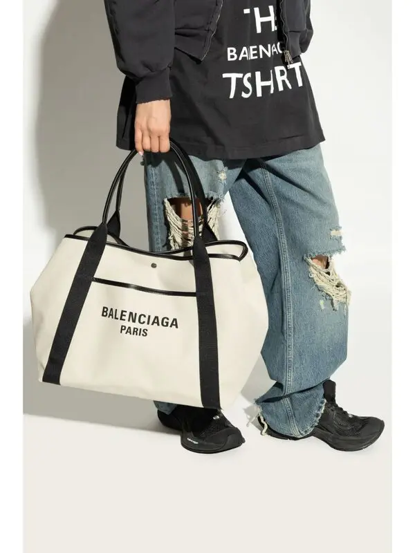 Balenciaga Logo-print Tote Bag - White