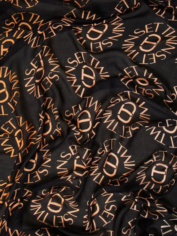 TWINSET Logo-print Scarf - Black