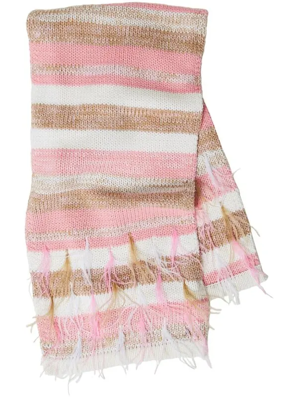 TWINSET Feather-embellished Scarf - Pink