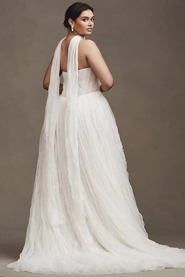 Watters Reko Strapless Corset Gown
