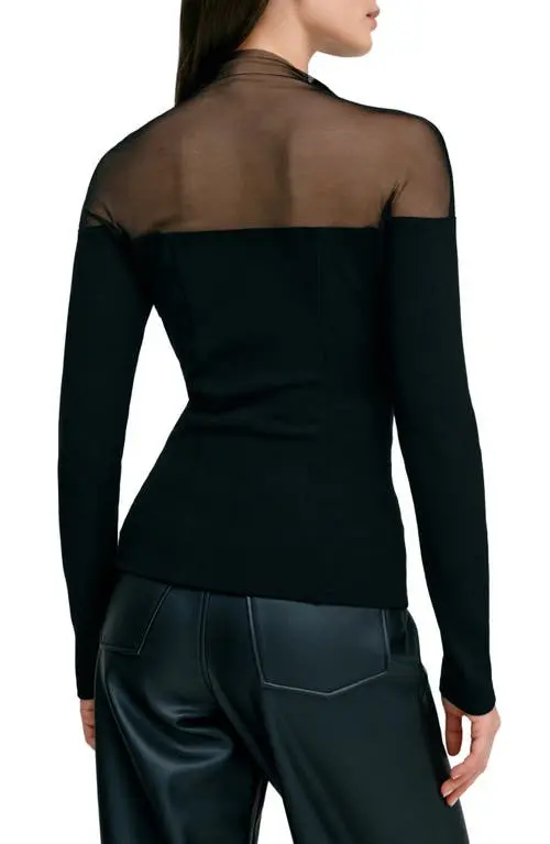 MARCELLA Joanna Sheer Yoke Top