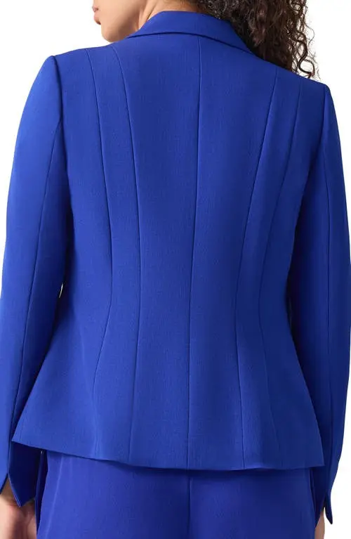 KASPER Stretch Crepe One-button Blazer - Royal Signature