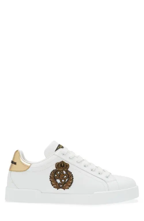 Dolce & Gabbana Portofino Crest Sneakers - White