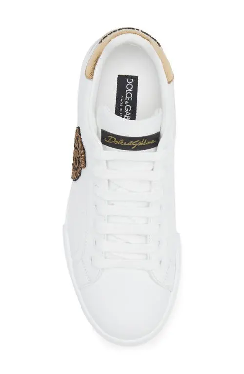 Dolce & Gabbana Portofino Crest Sneakers - White