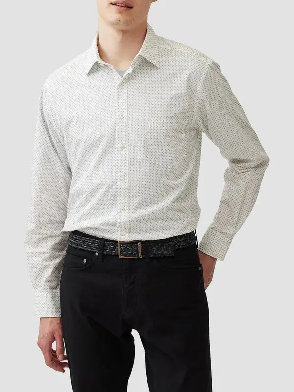 Rodd & Gunn Middle Peak Geometric Cotton Button-front Shirt