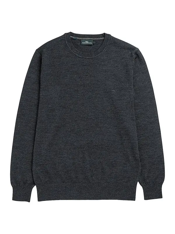Rodd & Gunn Ferndale Wool Crewneck Sweater - Charcoal Marle