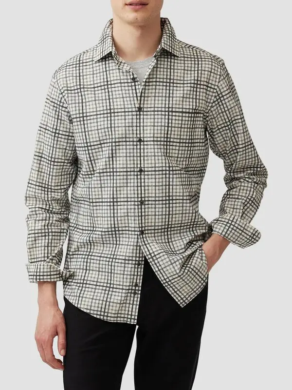 Rodd & Gunn Brookdale Check Cotton Button-front Shirt - Charcoal