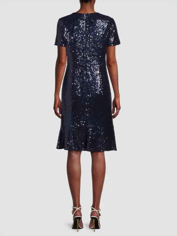 Shani Sequined Fit & Flare Midi-dress