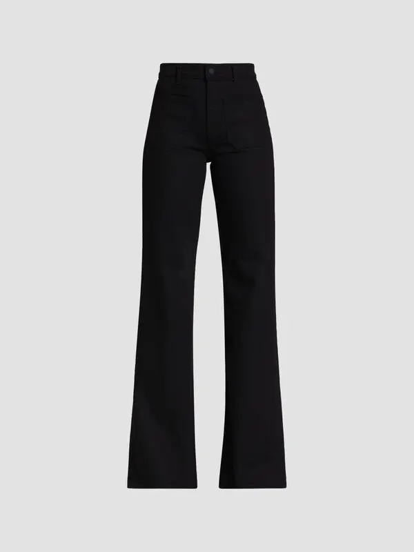NILI LOTAN Florence High-rise Wide-leg Jeans - Black