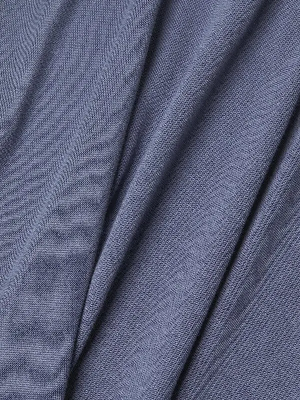 Giorgio Armani Silk-cotton Crewneck Sweater - Blue
