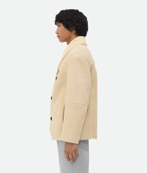 Bottega Veneta Merino Shearling Blouson - Beige