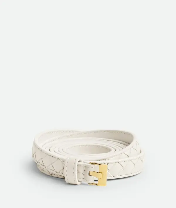 Bottega Veneta Intrecciato Nappa Leather Double Belt - Chalk