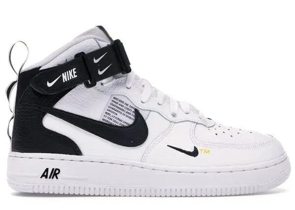 Nike Air Force 1 Mid Utility Sneakers - White/tour Yellowone-colorblack