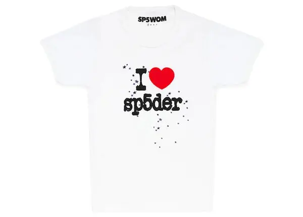 SP5DER I Heart Baby Tee Shirt - White