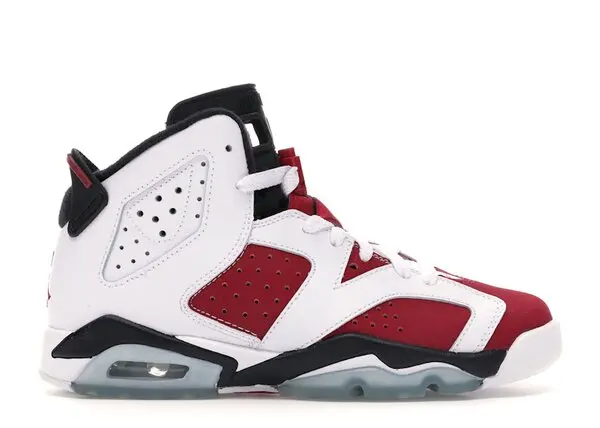JORDAN 6 Retro - White/carmine/black