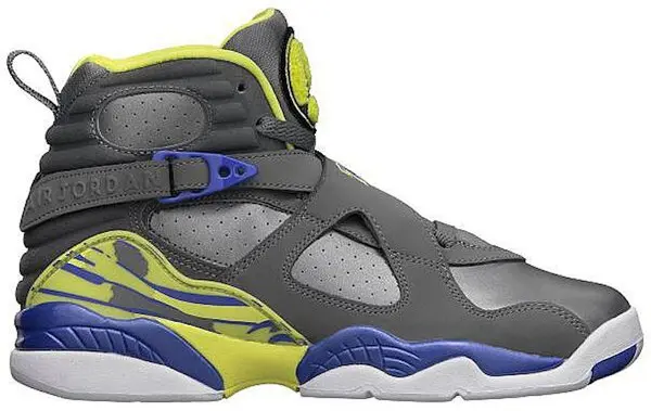 JORDAN 8 Retro Laney Sneakers - Cool Grey/vlt Frcone-colorelectrc Yllw
