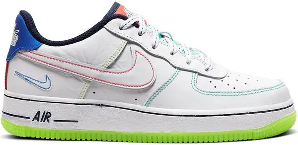 Nike Air Force 1 Low Outside The Lines Sneakers - White/racer Blue