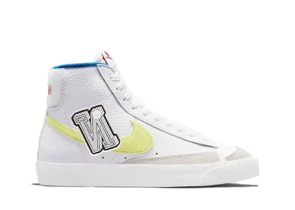 Nike Blazer Mid '77 High-top Sneakers - White/lemon