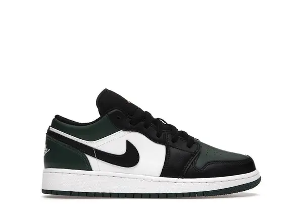 JORDAN 1 Low Green Toe - Noble Green/white/black