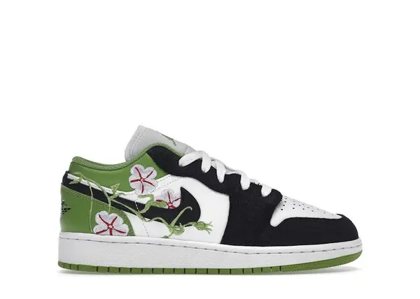 JORDAN 1 Low Se Floral Vines - White/black/altitude Green